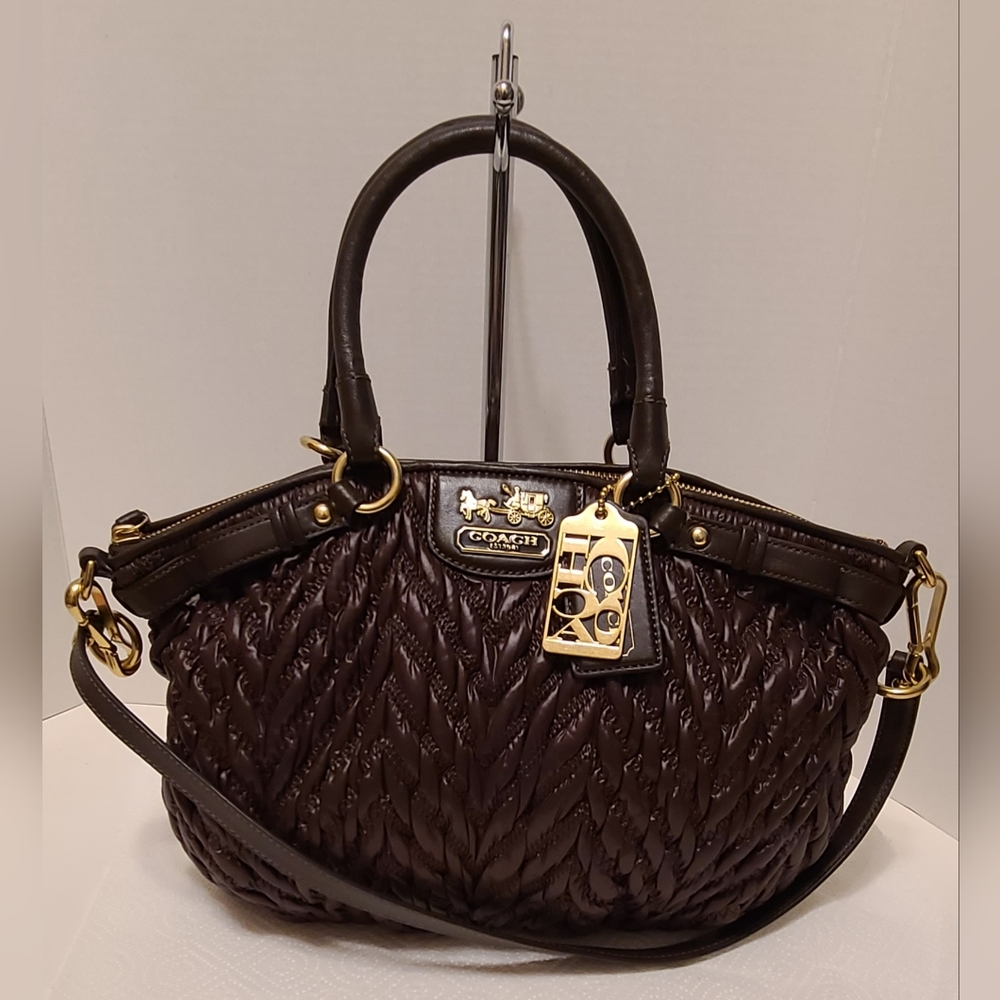 Coach 18637 70th Anniversary Madison Quilted Nylon So… - Gem